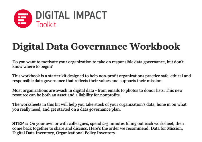 Data Governance Workbook - data.org